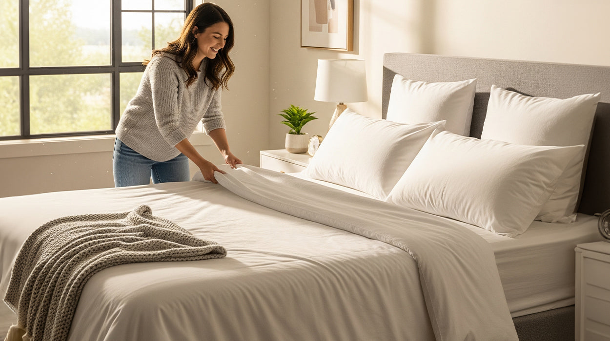 How to Make Your Home Bedding Crisp and Clean in 15 minutes – DZEE Home